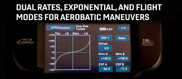 Dual rates, exponential, and flight modes for aerobatic maneuvers | The ...
